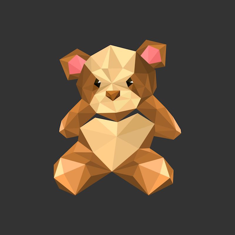 Cute Taddy bear polygonal | NFT Collection | Airnfts